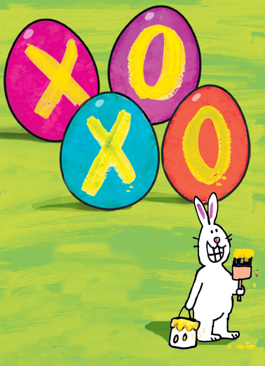 Funny Easter Card Xoxo Bunny From